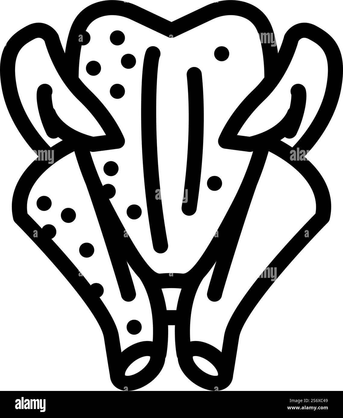 broiler chicken carcass line icon vector. broiler chicken carcass sign ...