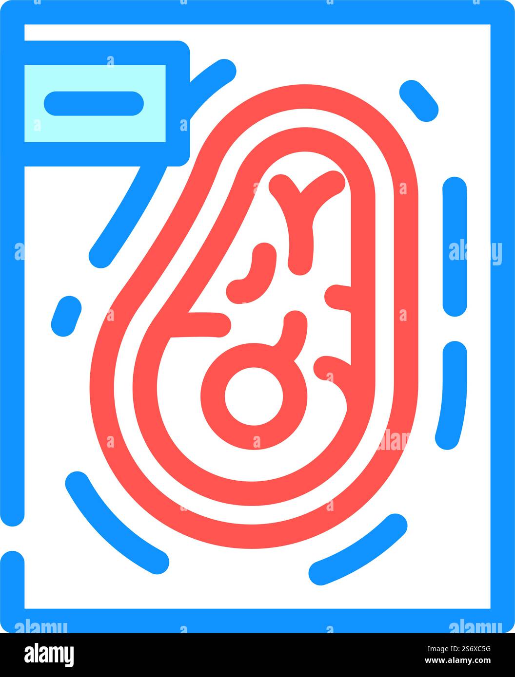 freeze meat color icon vector. freeze meat sign. isolated symbol ...