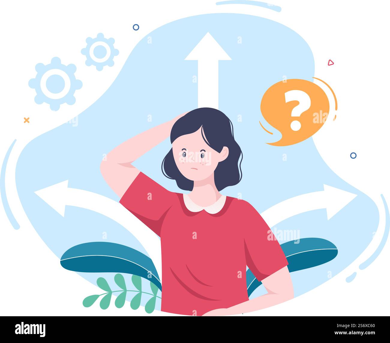 Make Your Choice or Choose the Right Success Road Illustration in ...