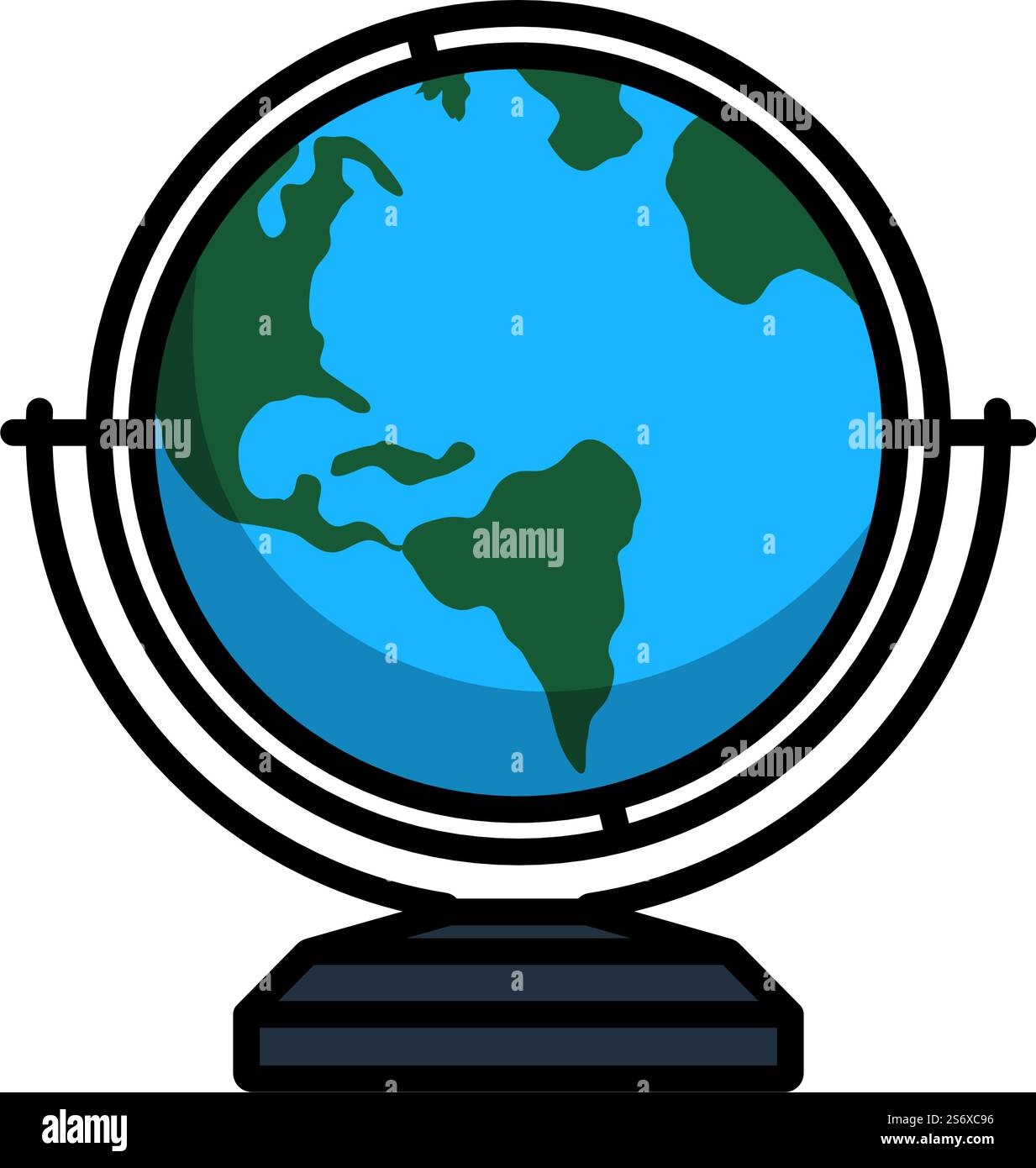 Globe Icon. Editable Bold Outline With Color Fill Design. Vector ...
