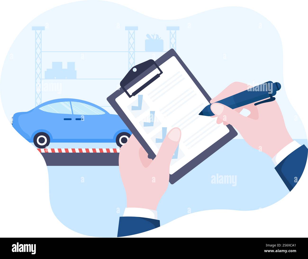 Car Inspection of The Station Detects Faults, Draws up a Checklist of ...
