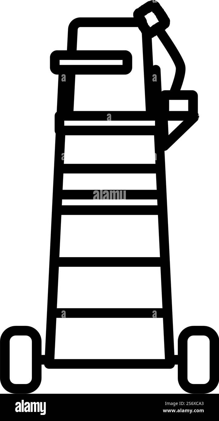 Tennis Referee Chair Tower Icon. Bold outline design with editable ...
