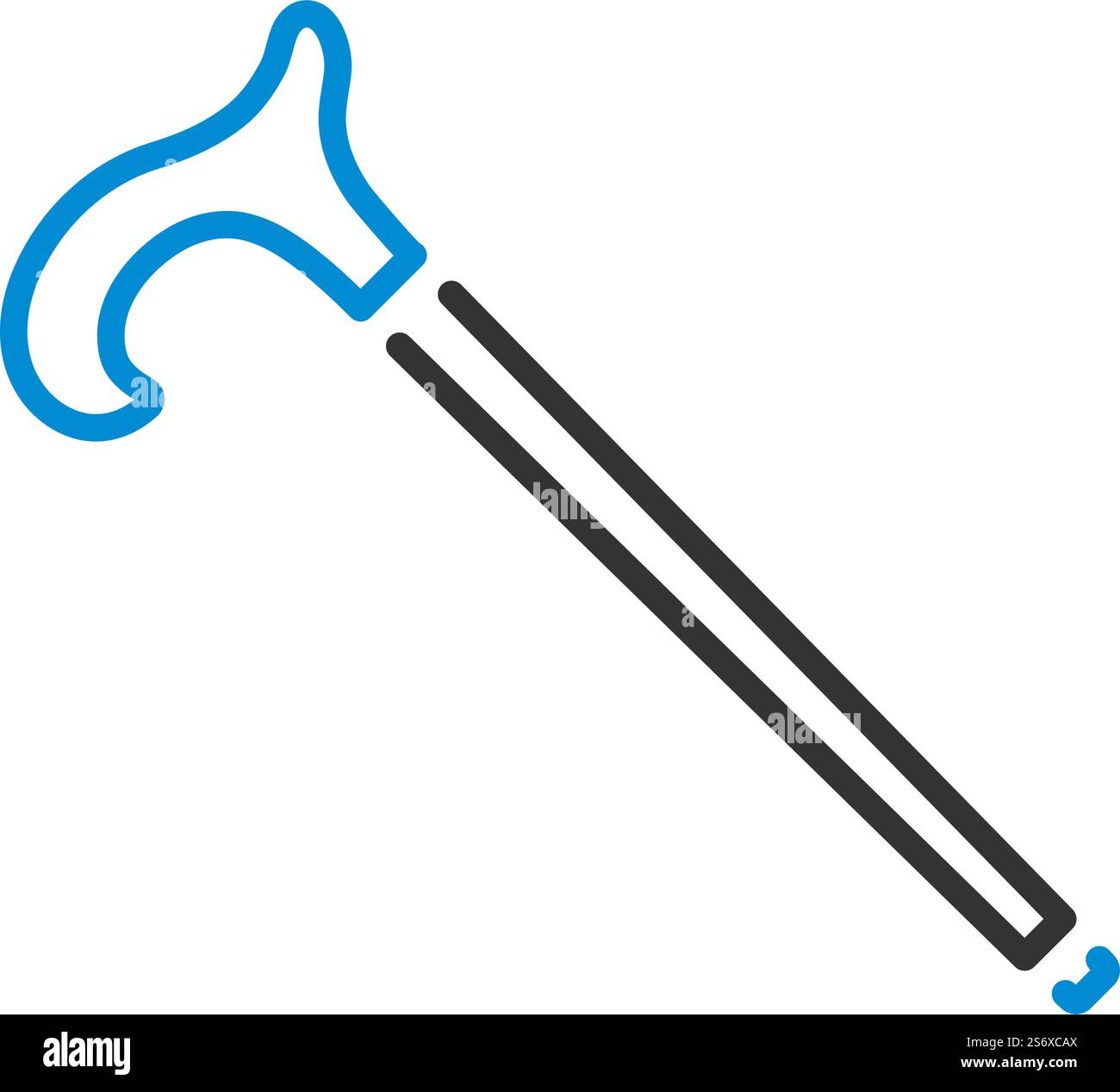 Walking Stick Icon. Editable Bold Outline With Color Fill Design ...
