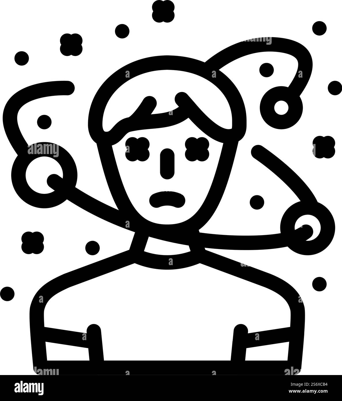 disorientation disease line icon vector. disorientation disease sign ...