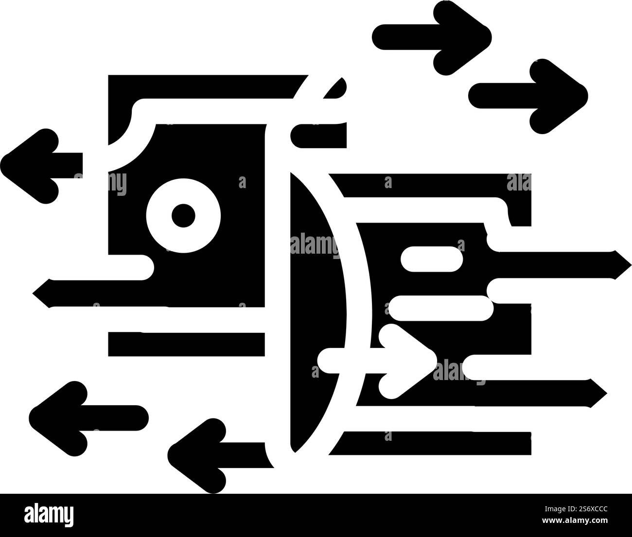 transfer money glyph icon vector. transfer money sign. isolated symbol ...