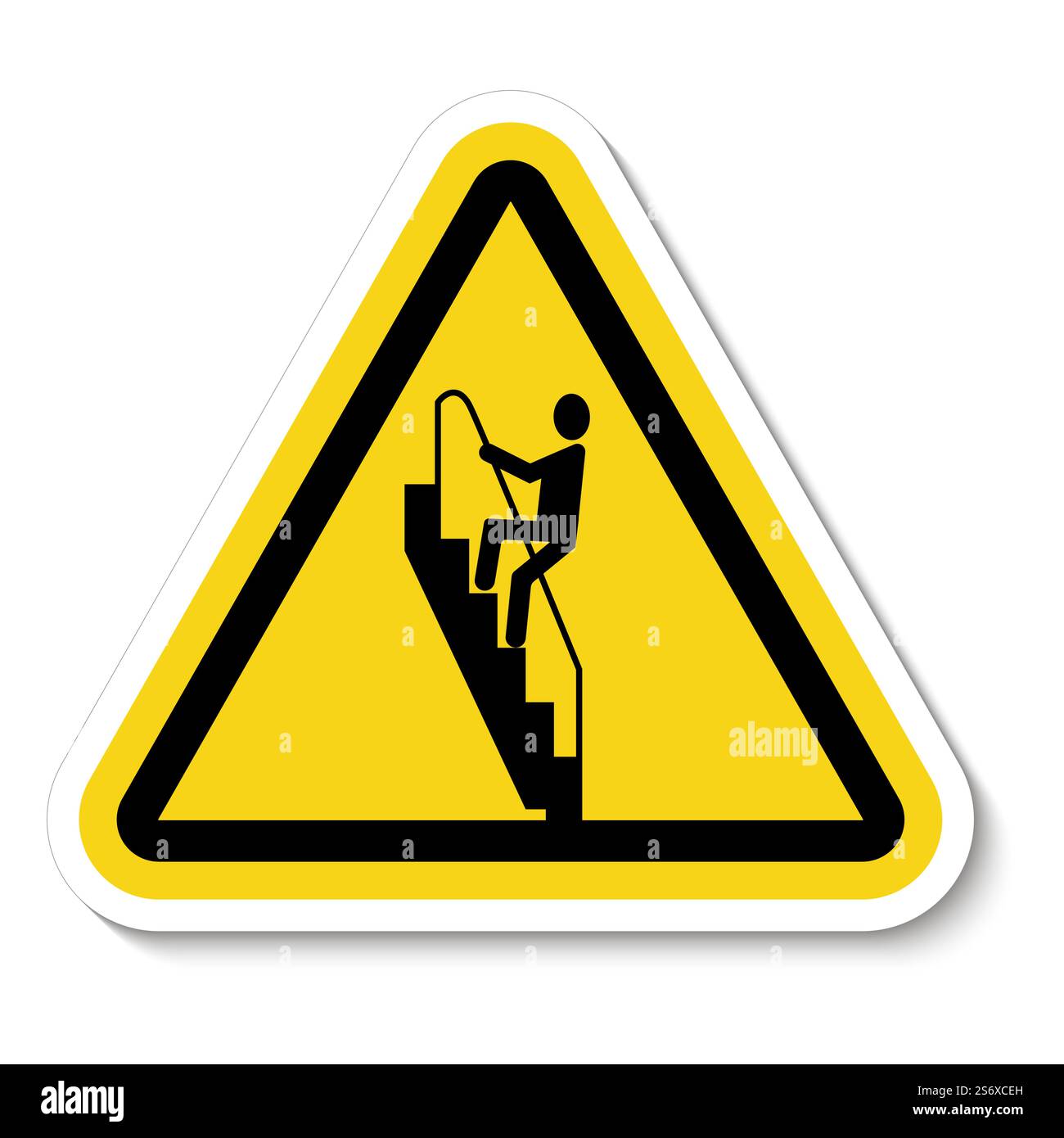 Caution Walk Down Stairs Backwards Sign Stock Vector Image & Art - Alamy
