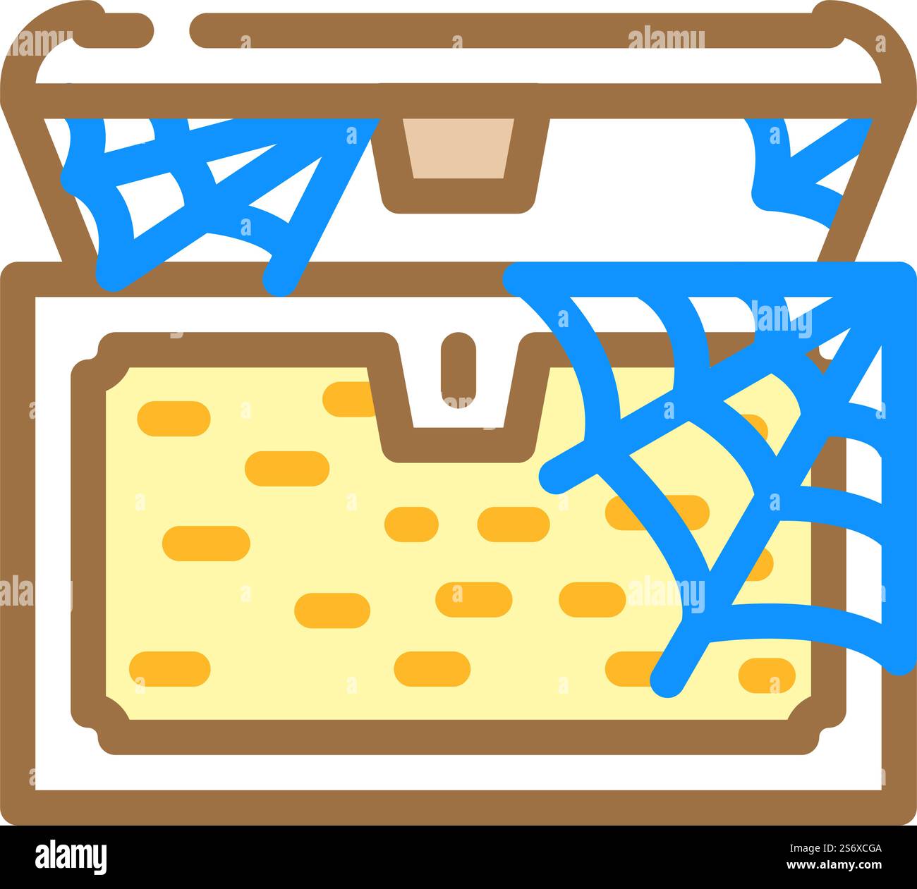 empty chest color icon vector. empty chest sign. isolated symbol ...