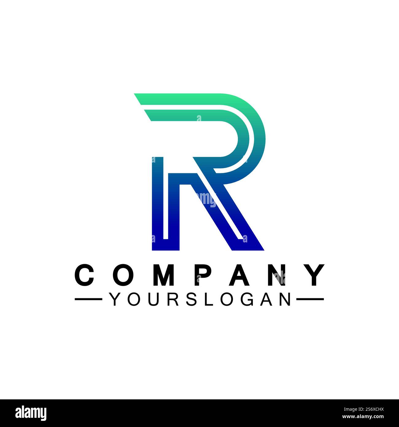 Letter R Monogram Logo Design Brand Identity Logos Designs Vector ...