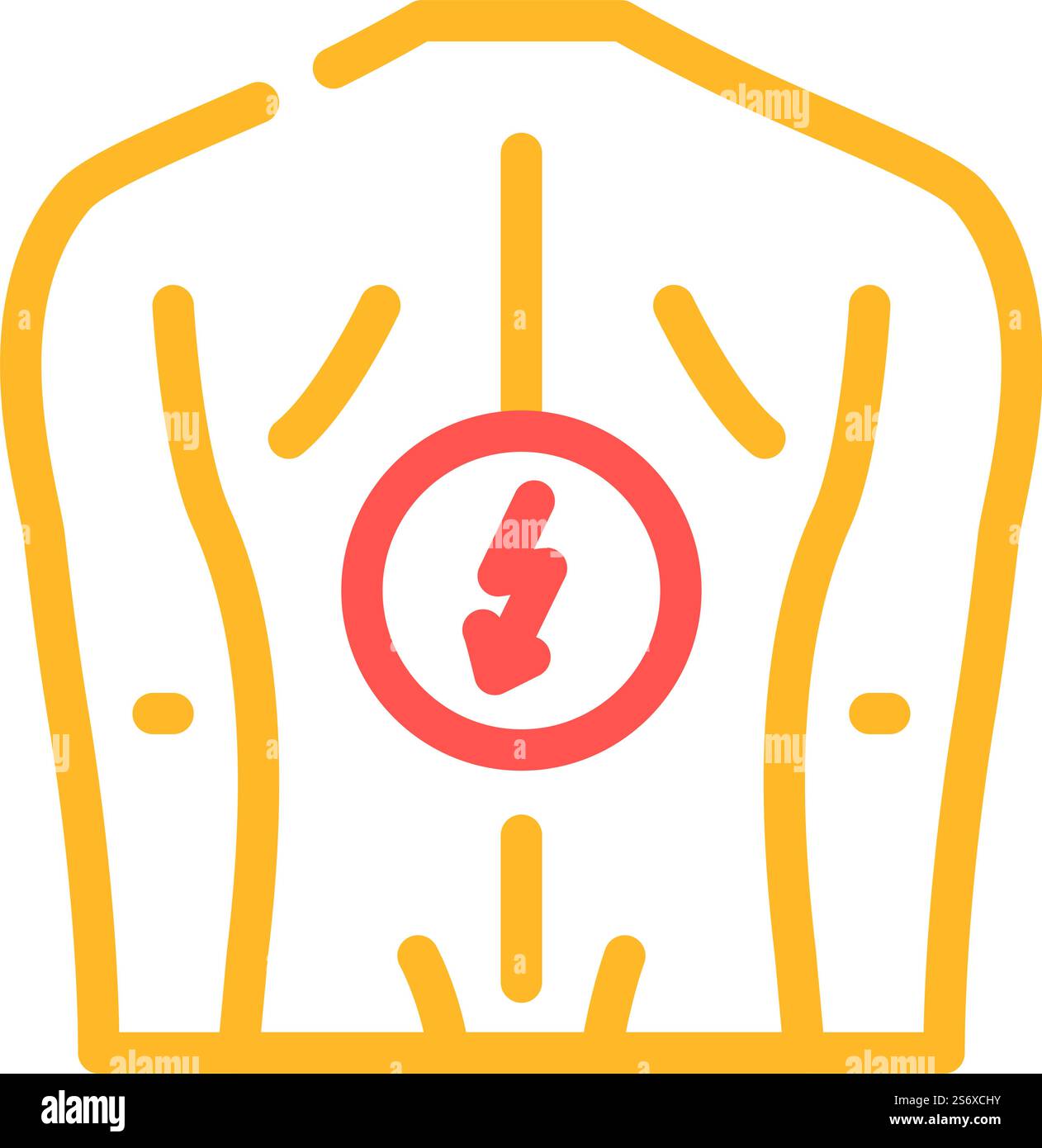 backache sick color icon vector. backache sick sign. isolated symbol ...