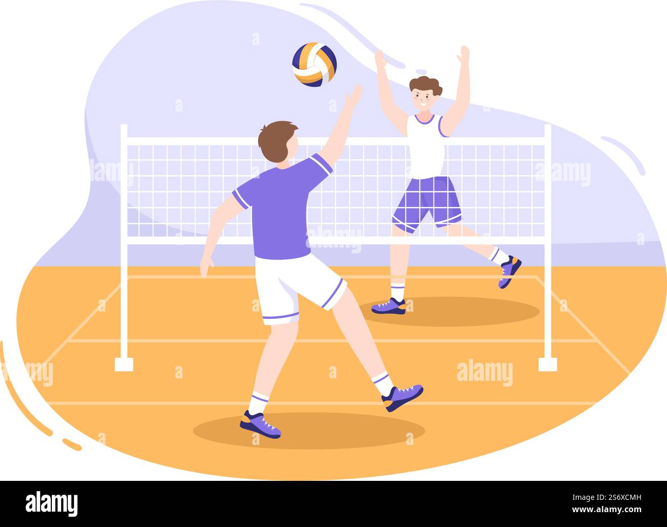 Volleyball Player on the Attack for Sport Competition Series Indoor in ...