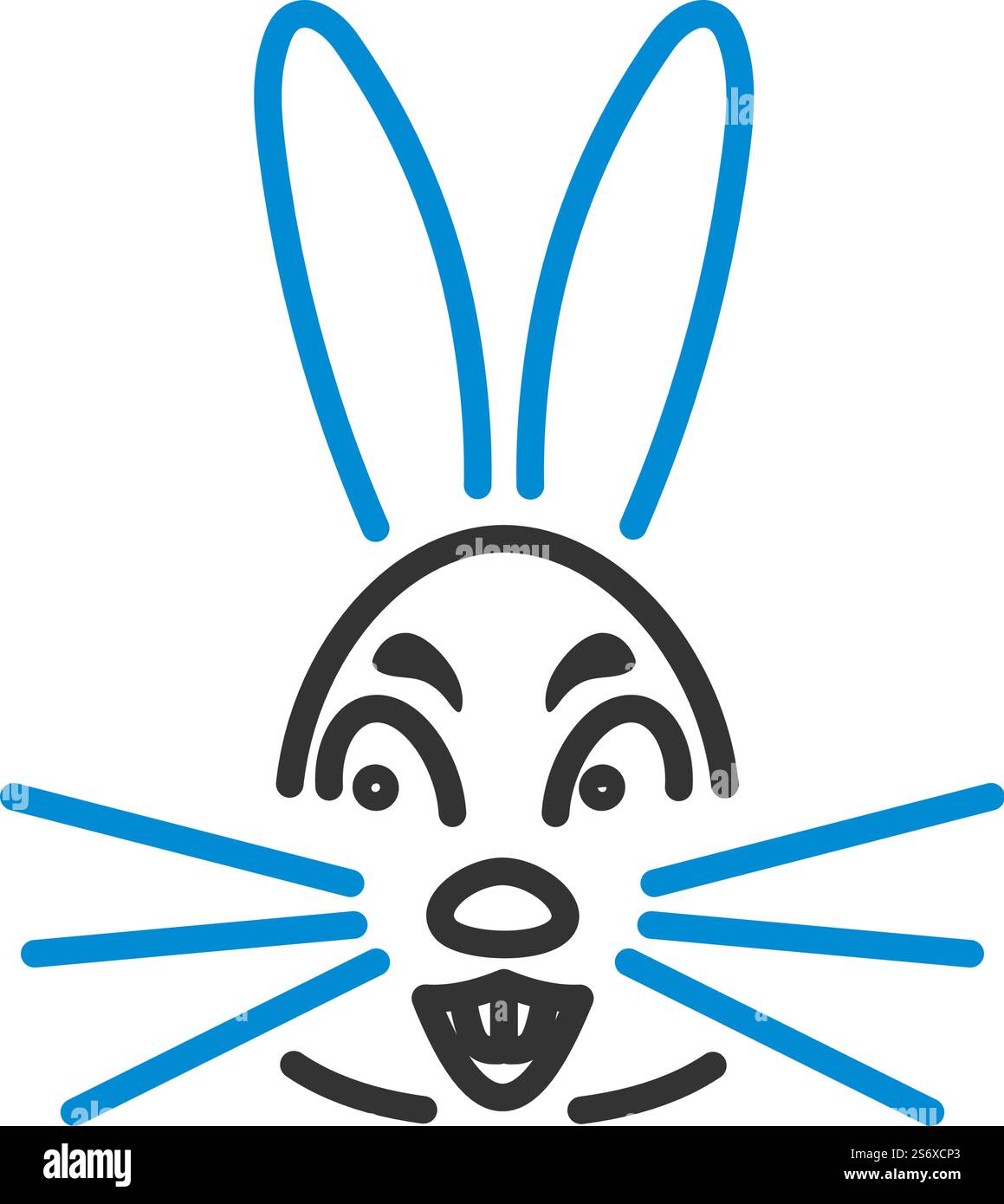 Easter Rabbit Icon. Editable Bold Outline With Color Fill Design ...