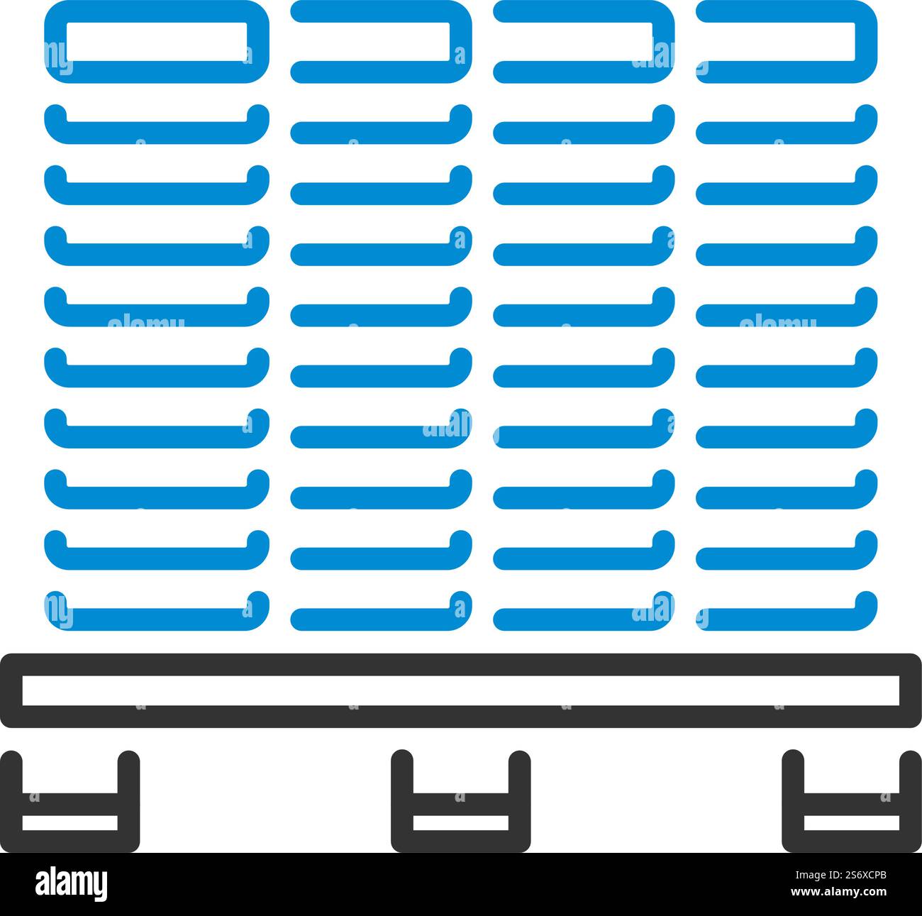 Icon Of Construction Pallet. Editable Bold Outline With Color Fill ...