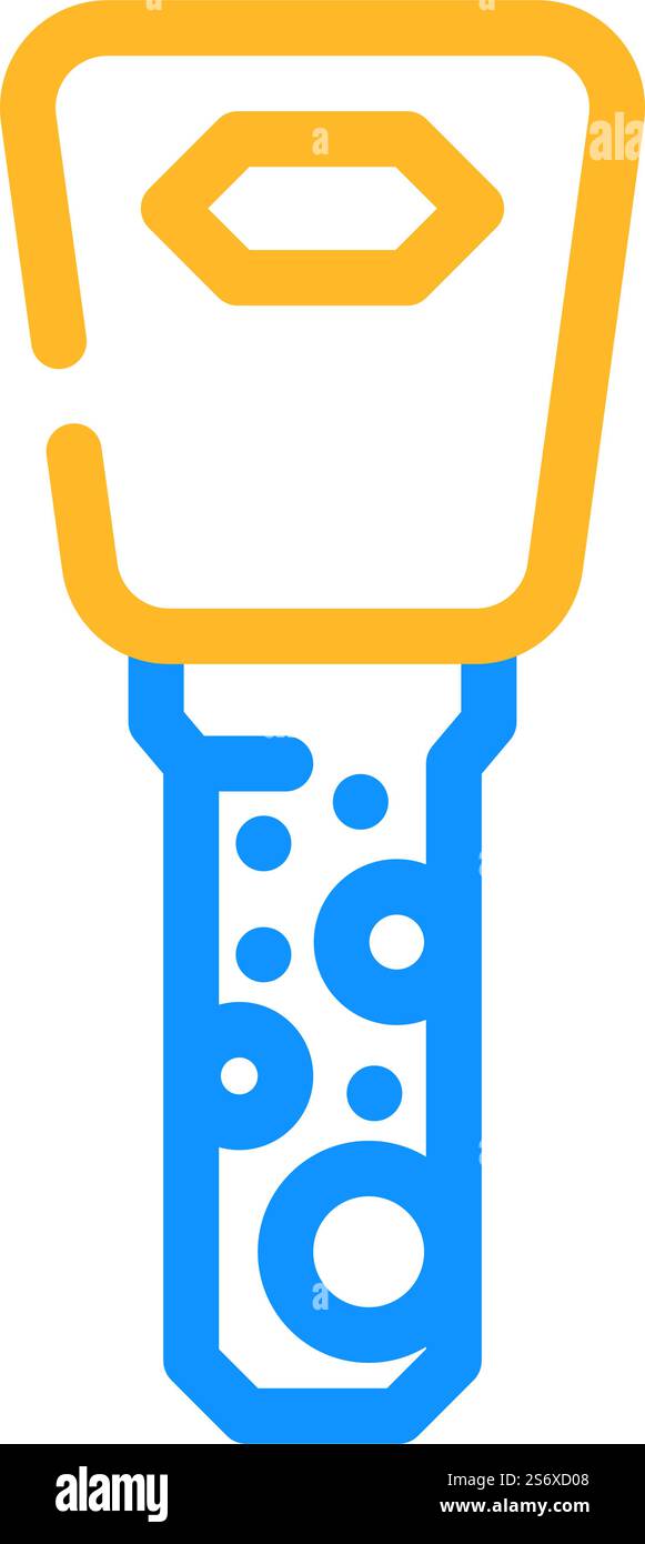 dimple key color icon vector. dimple key sign. isolated symbol ...