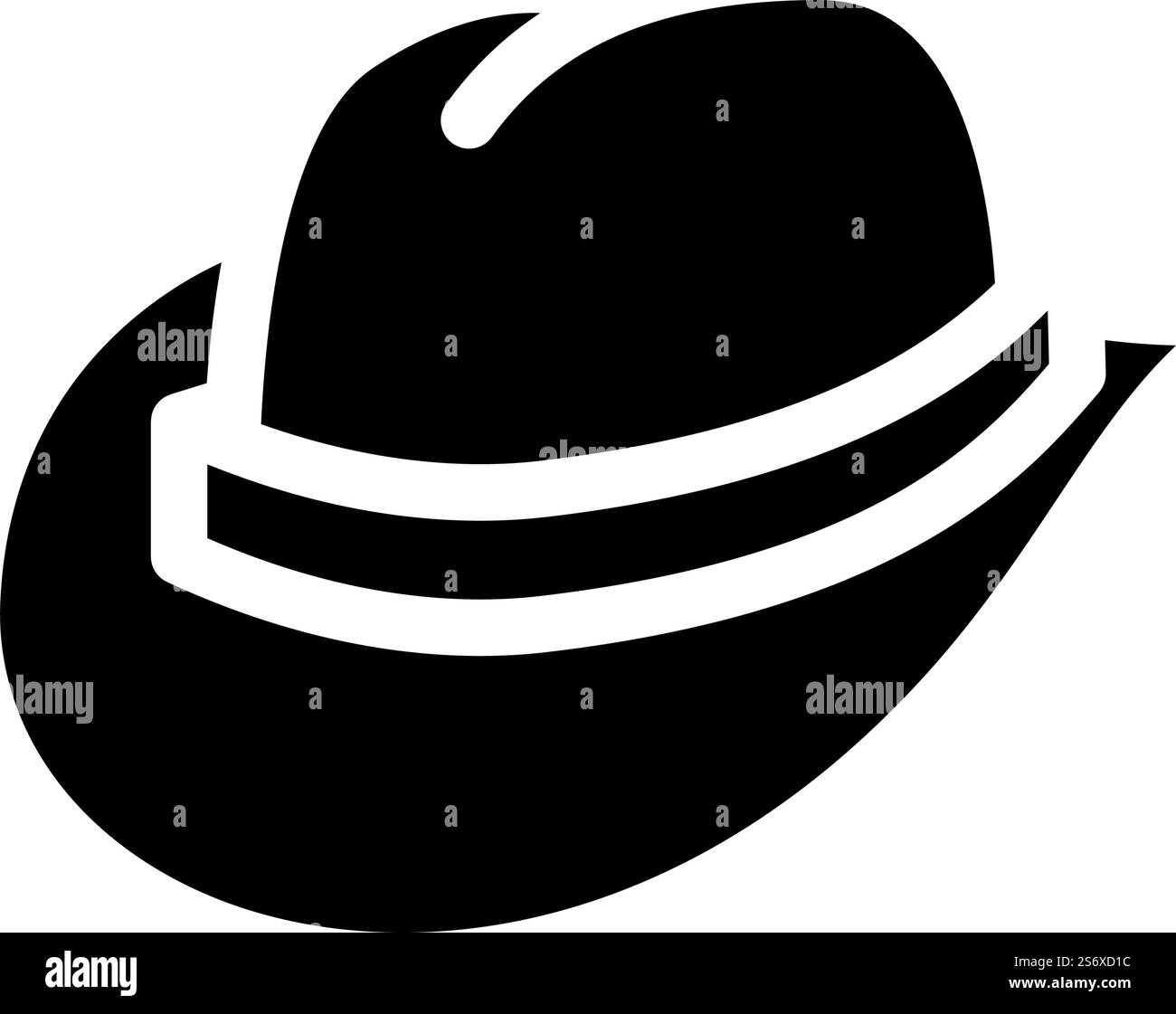 cowboy hat glyph icon vector. cowboy hat sign. isolated symbol ...