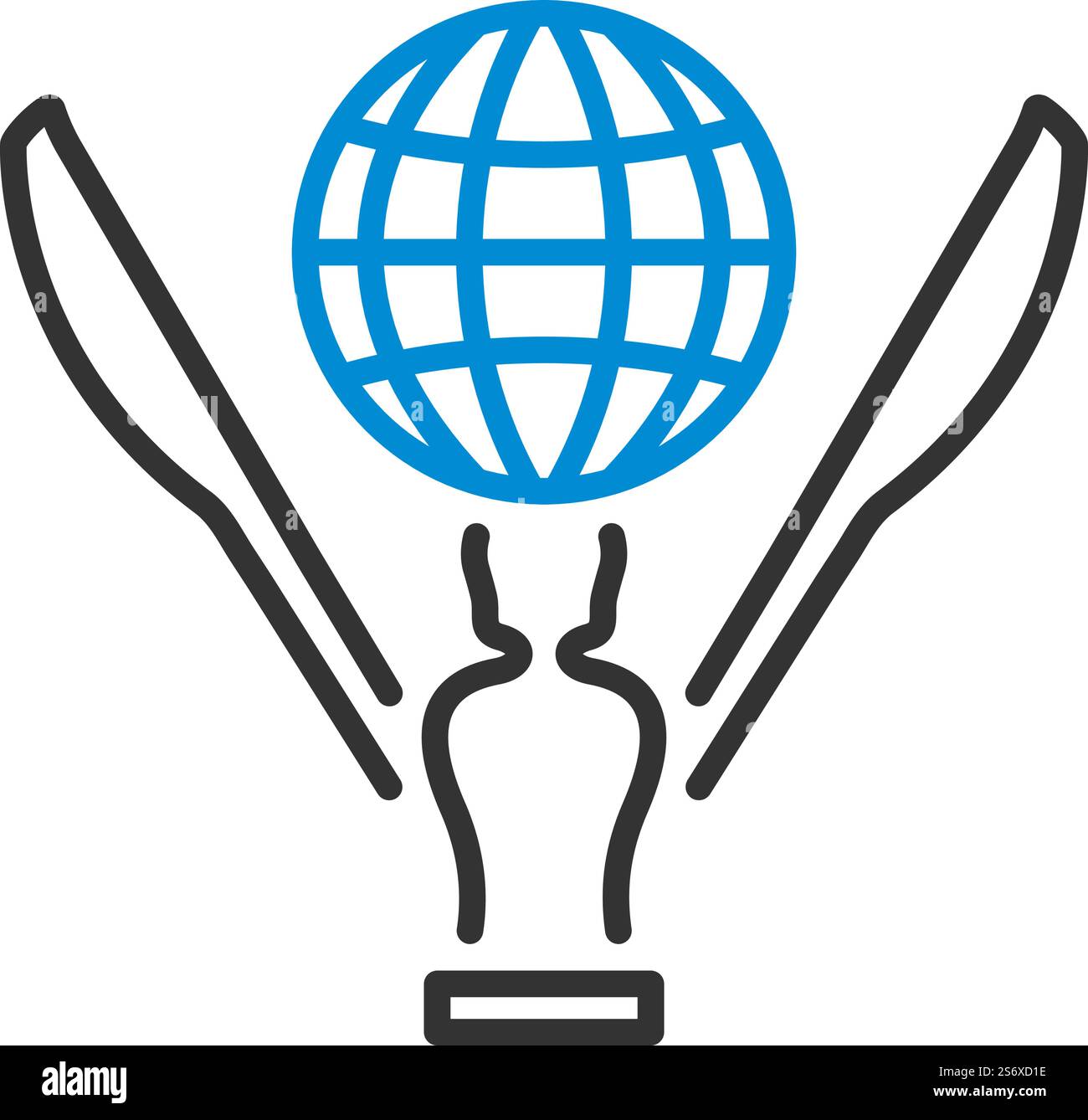 Cricket Cup Icon. Editable Bold Outline With Color Fill Design. Vector ...