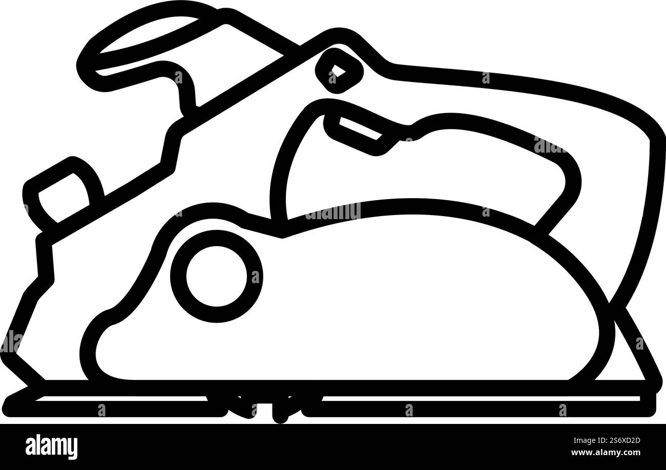 Electric Planer Icon. Bold outline design with editable stroke width ...