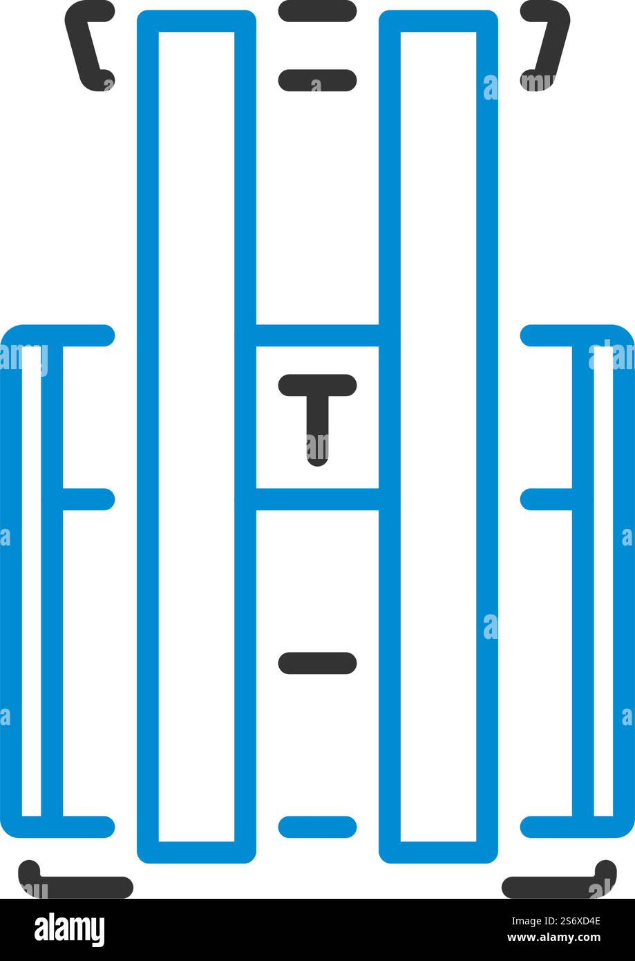 Warehouse Forklift Icon. Editable Bold Outline With Color Fill Design ...