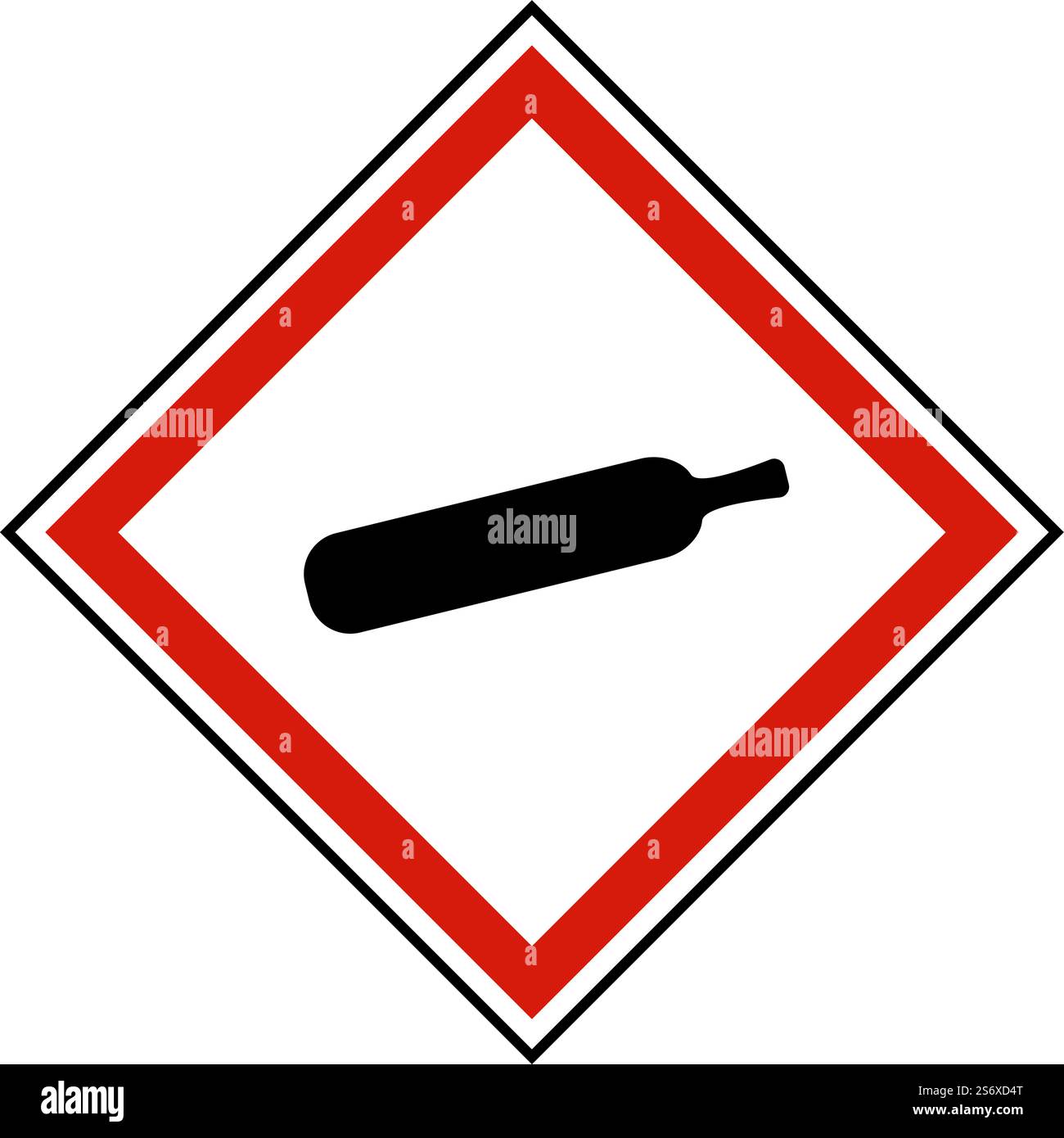 Compressed Gas Symbol Label On White Background Stock Vector Image ...