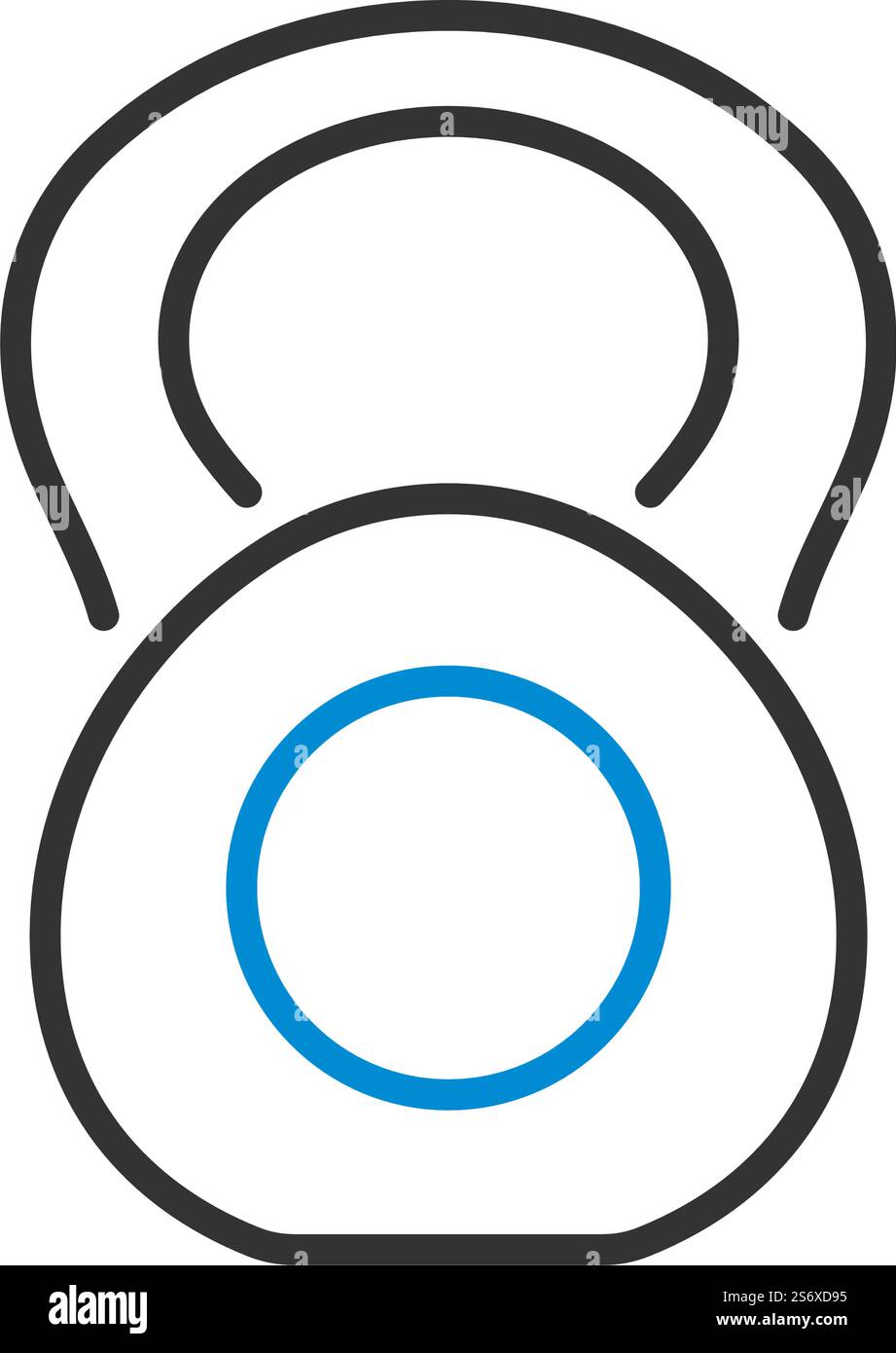 Icon Of Kettlebell. Editable Bold Outline With Color Fill Design ...