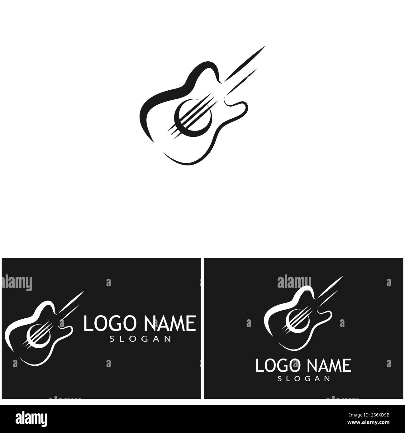 Cross Guitar Music Band Emblem logo design Stock Vector Image & Art - Alamy