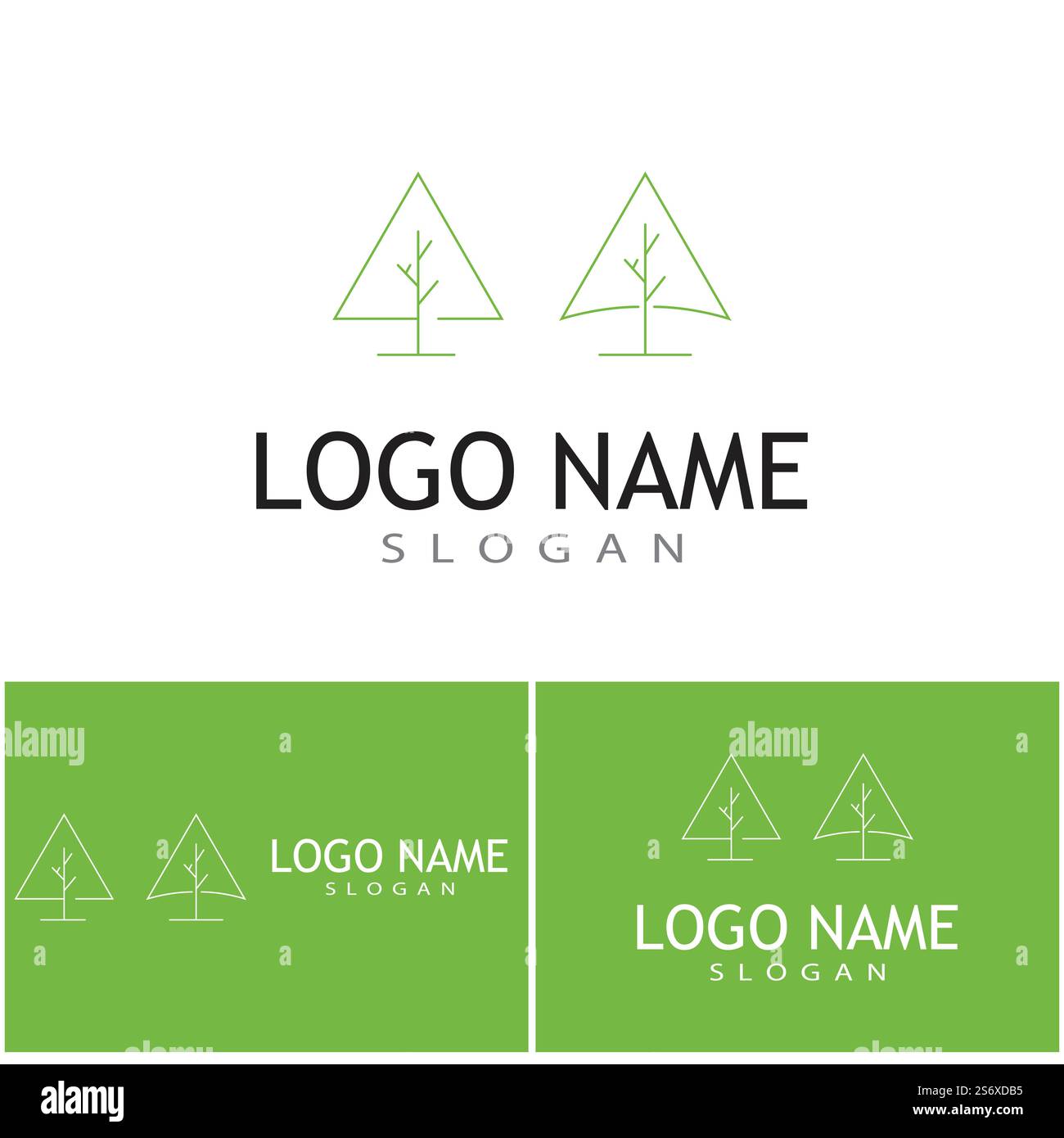 Tree Line Logo Template vector symbol nature Stock Vector Image & Art ...