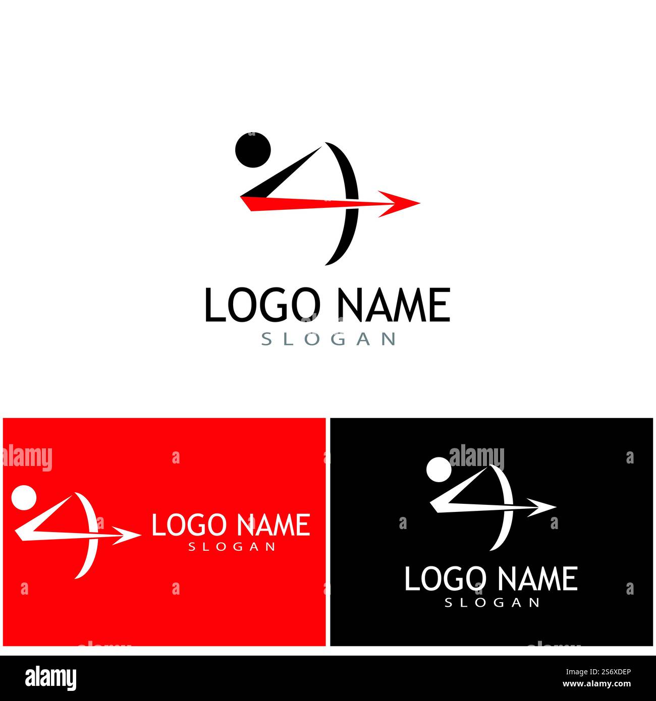 Archer logo Template vector symbol illustration design Stock Vector ...