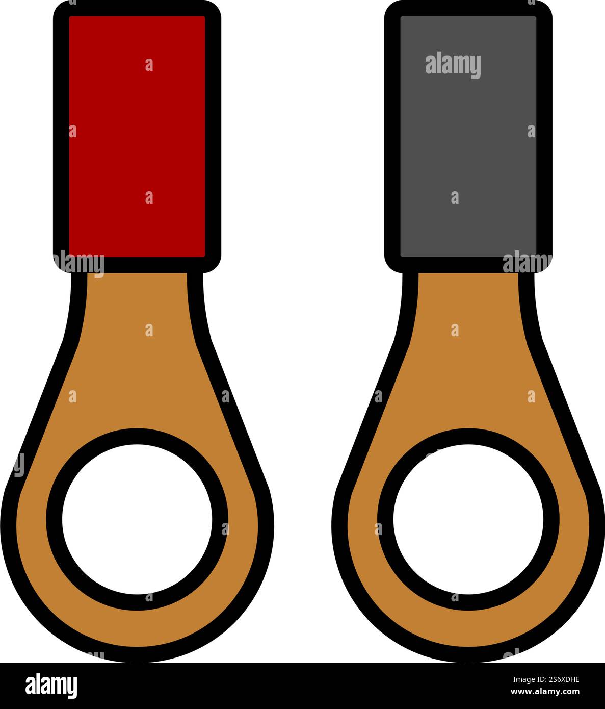 Connection Terminal Ring Icon. Editable Bold Outline With Color Fill ...