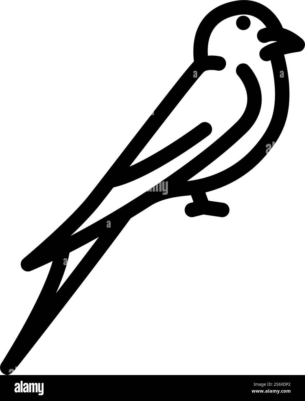swift bird line icon vector. swift bird sign. isolated contour symbol ...