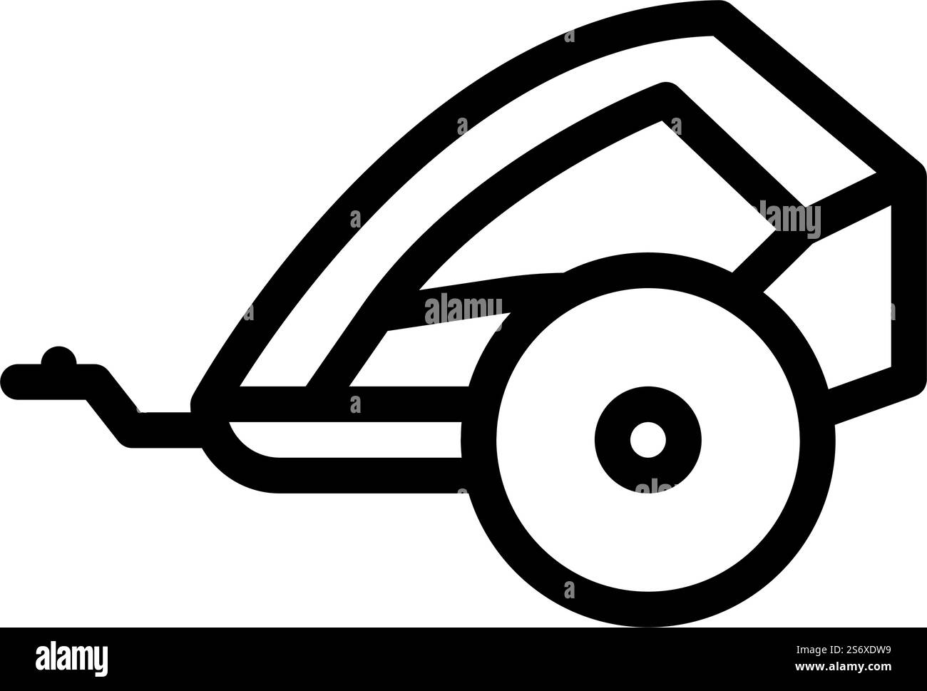 trailer kid line icon vector. trailer kid sign. isolated contour symbol ...