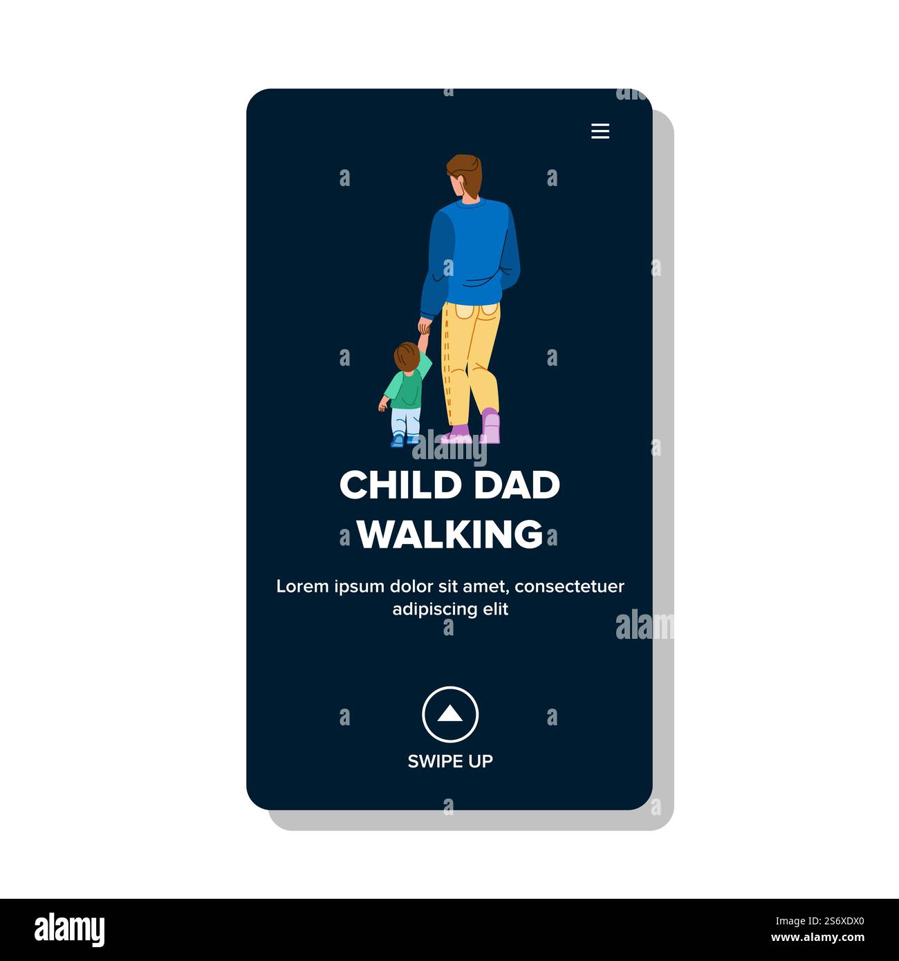 child dad walking vector. father family, kid and parent, man son child ...