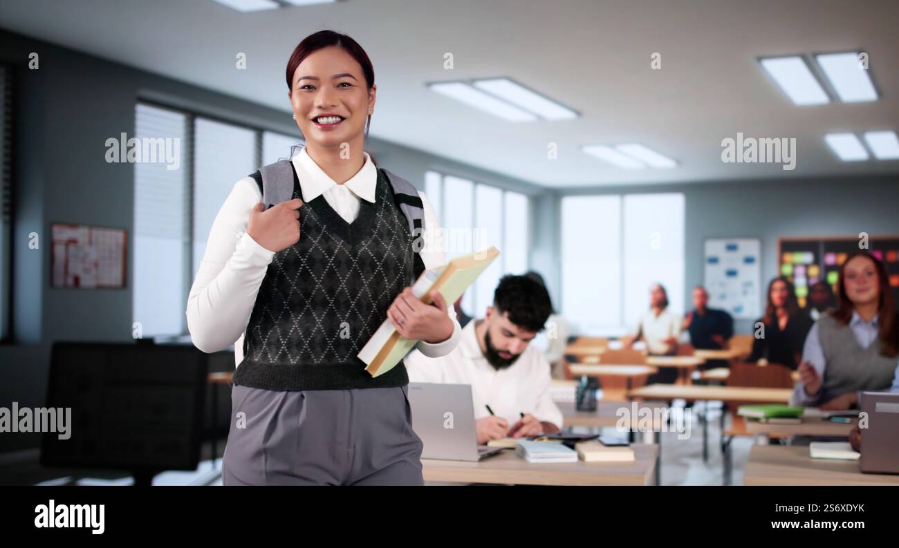 People Studying And Learning At University Class Stock Photo - Alamy