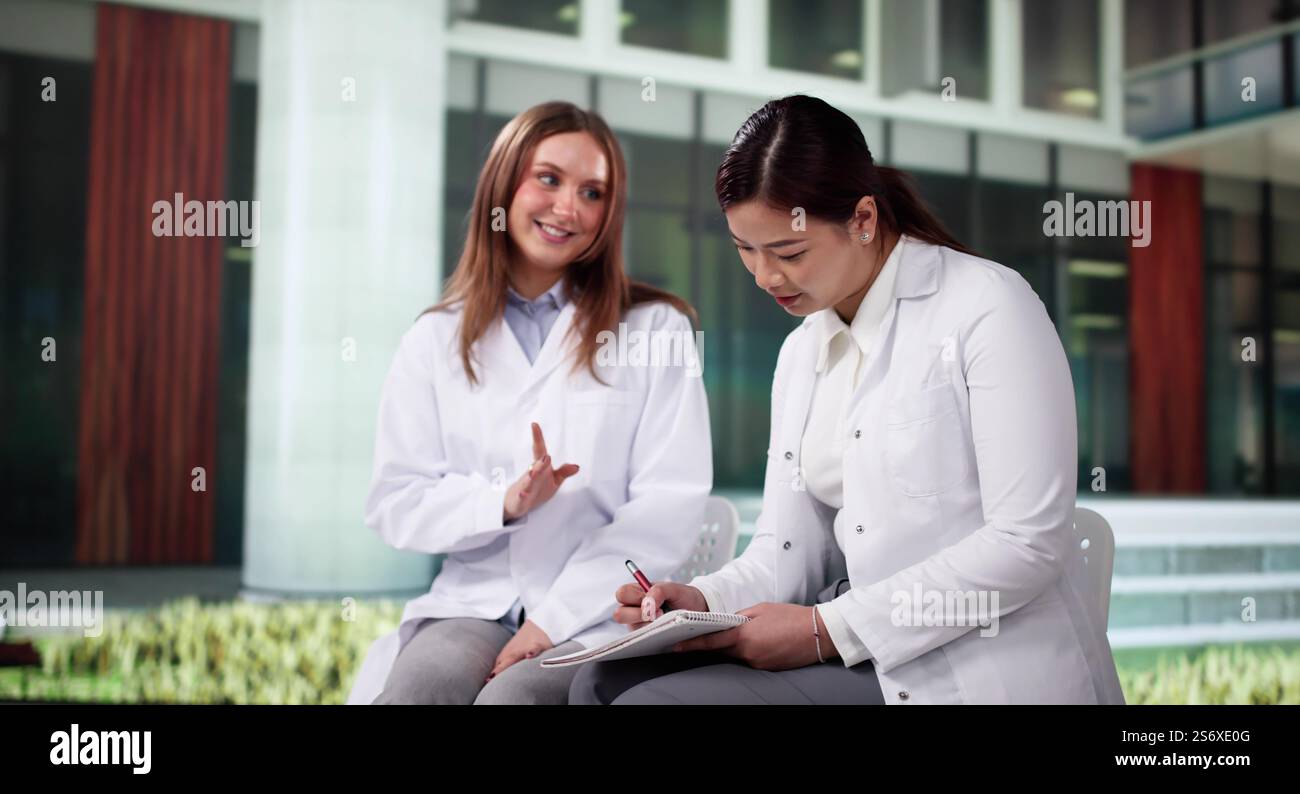University Students In Nurse And Doctor Uniforms Outside Campus During ...
