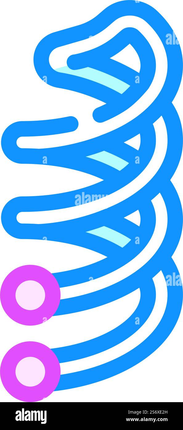 swirl hair pin color icon vector. swirl hair pin sign. isolated symbol ...