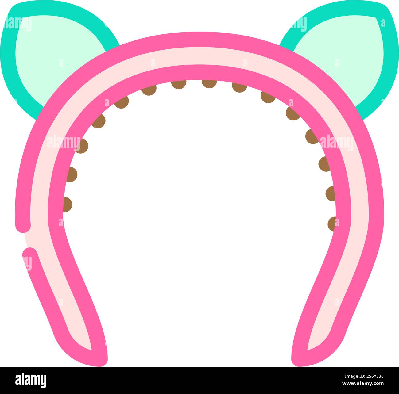 hair pin with animal ears color icon vector. hair pin with animal ears ...