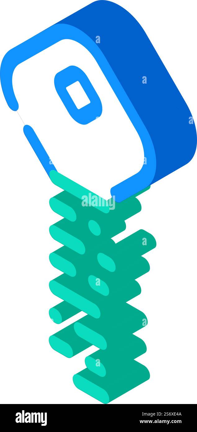 digital key isometric icon vector. digital key sign. isolated symbol ...