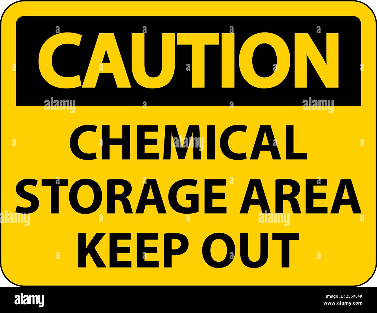 Caution Chemical Storage Area Keep Out Sign Stock Vector Image & Art ...