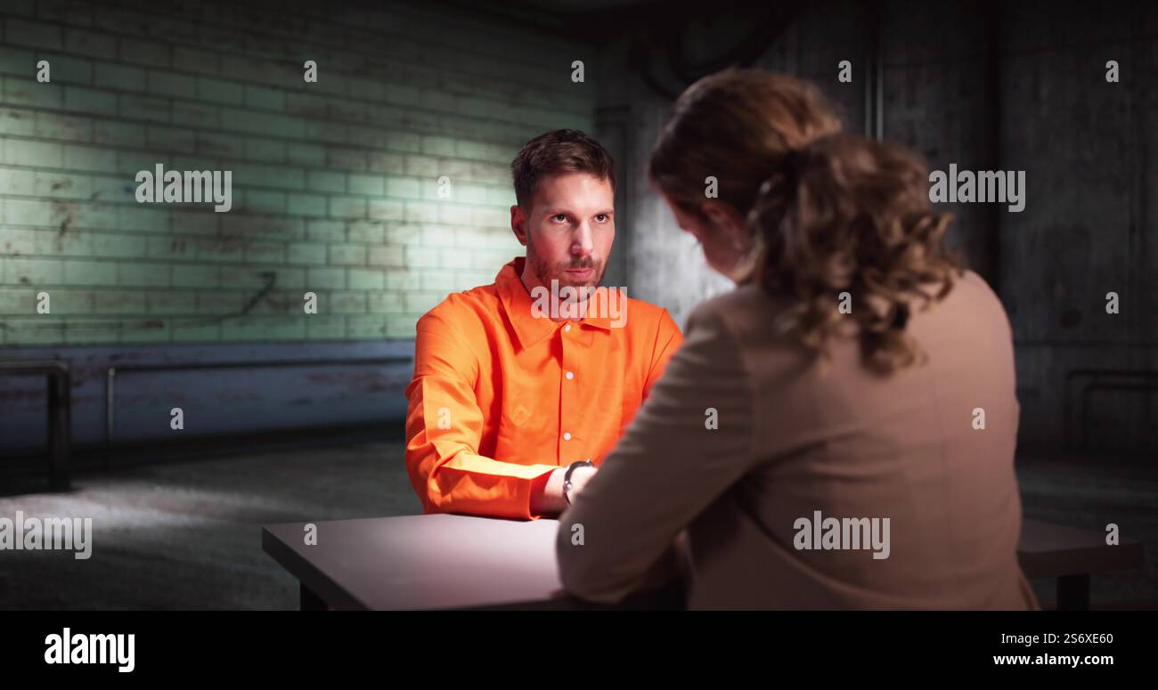 Criminal Defense Attorney In Prison. Police Investigator In ...