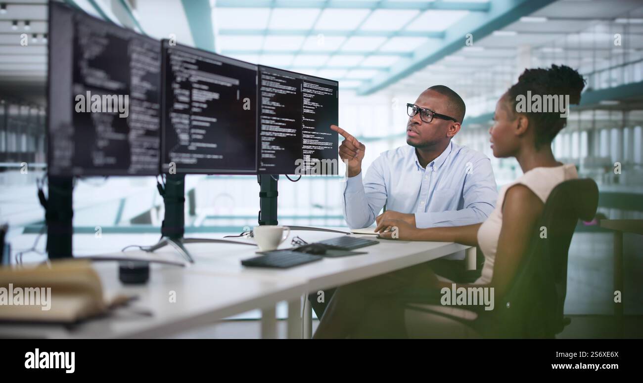 Web Developer Coding On Computer To Develop Code Stock Photo - Alamy