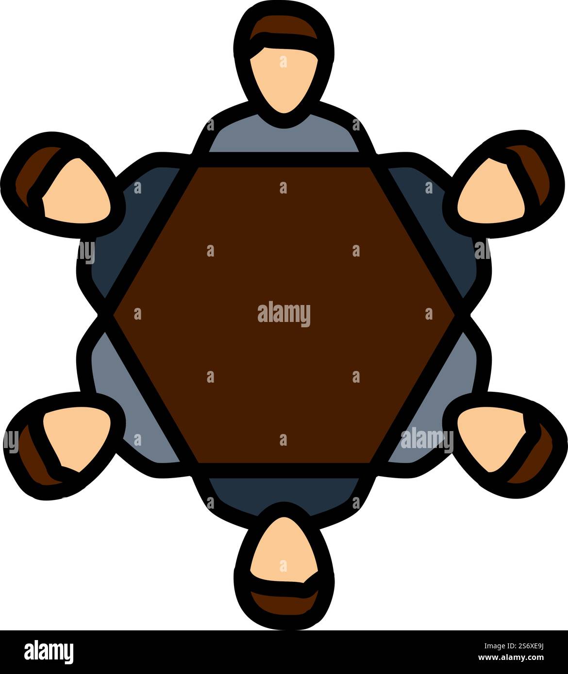 Conversation Table Icon. Editable Bold Outline With Color Fill Design ...