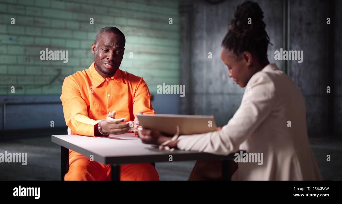 Criminal Defense Attorney In Prison. Police Investigator In ...