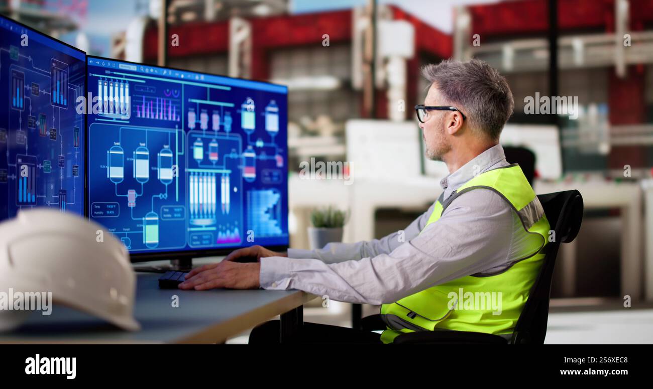 Engineer monitoring oil gas hi-res stock photography and images - Alamy