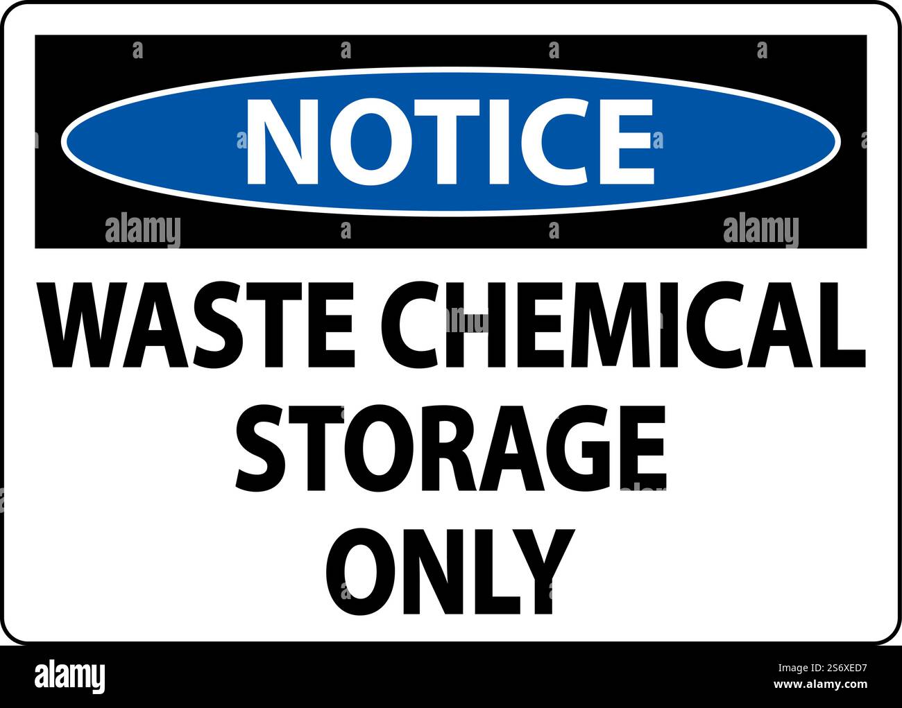 Notice Waste Chemical Storage Only Label Stock Vector Image & Art - Alamy