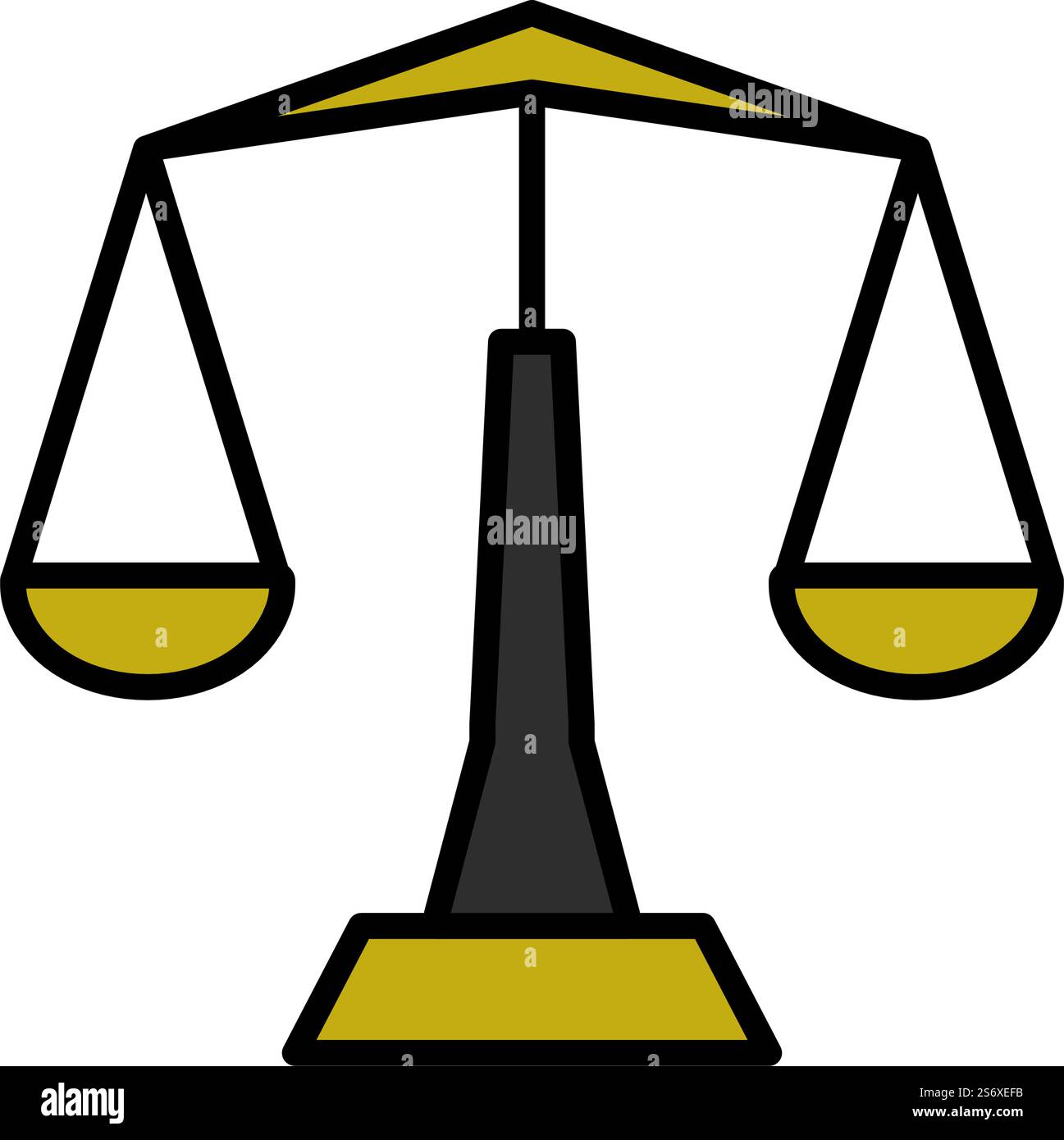 Icon Of Scale. Editable Bold Outline With Color Fill Design. Vector ...