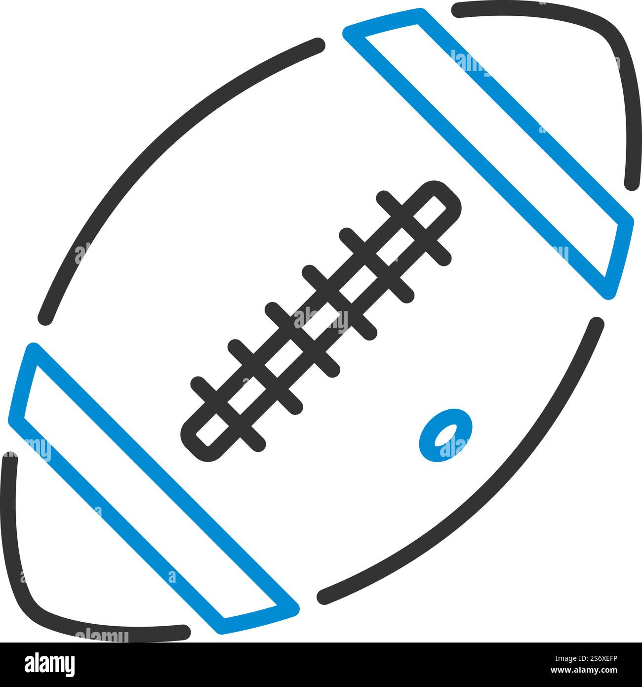 Icon Of American Football Ball. Editable Bold Outline With Color Fill ...