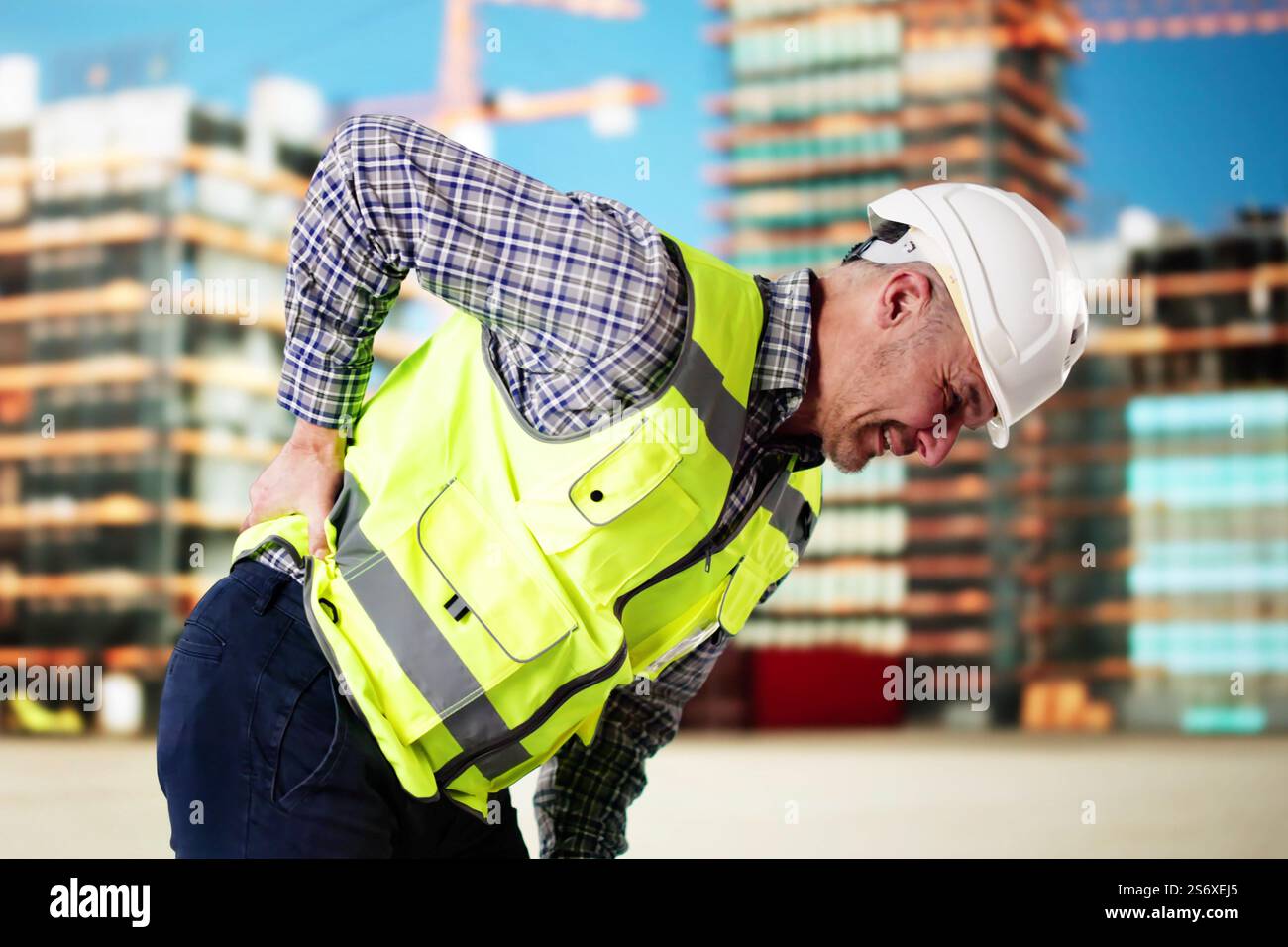 Engineer With Back Pain Injury After Accident At Construction Site ...