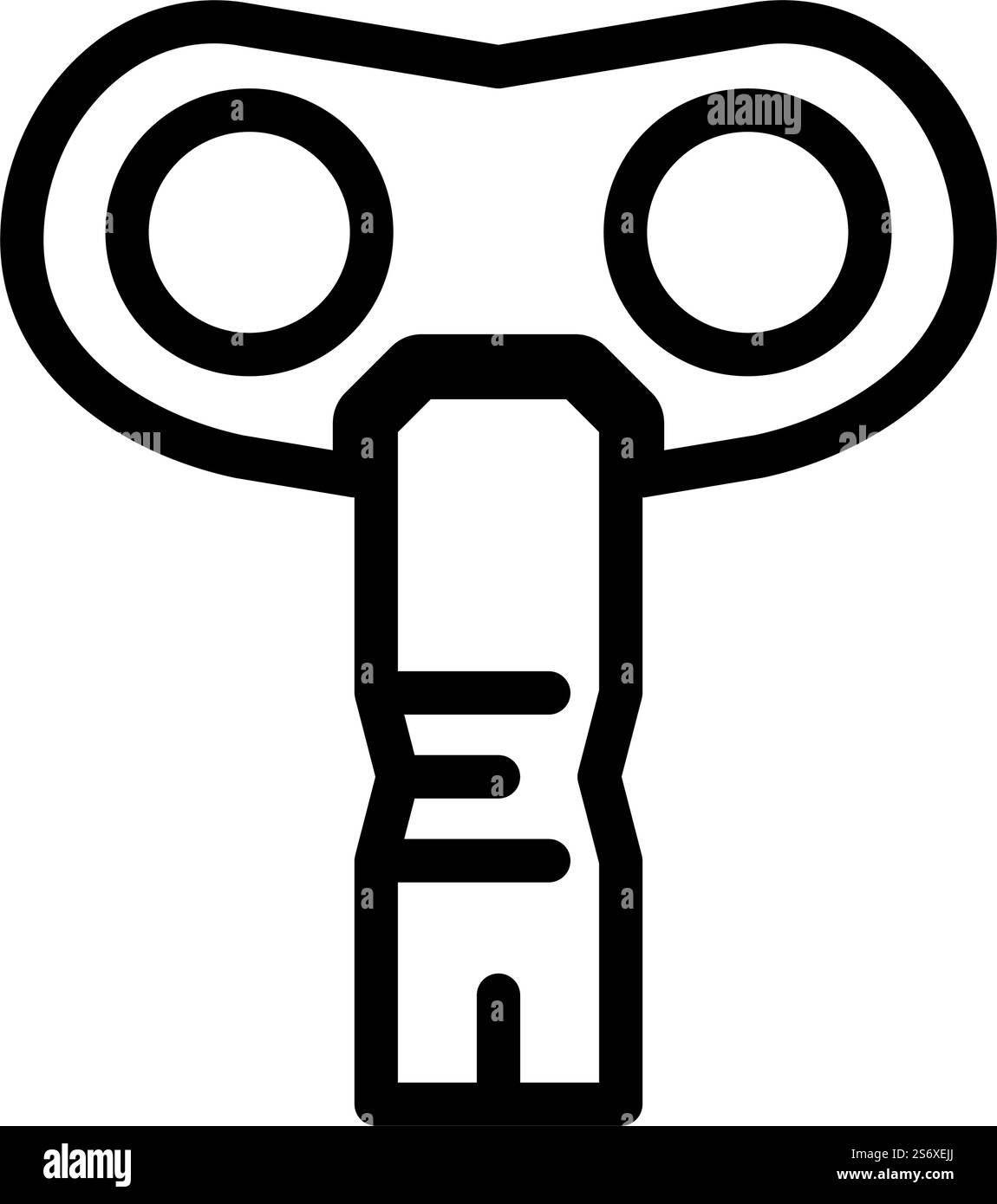 watch key line icon vector. watch key sign. isolated contour symbol ...