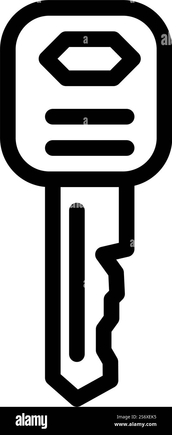 standard english key line icon vector. standard english key sign ...