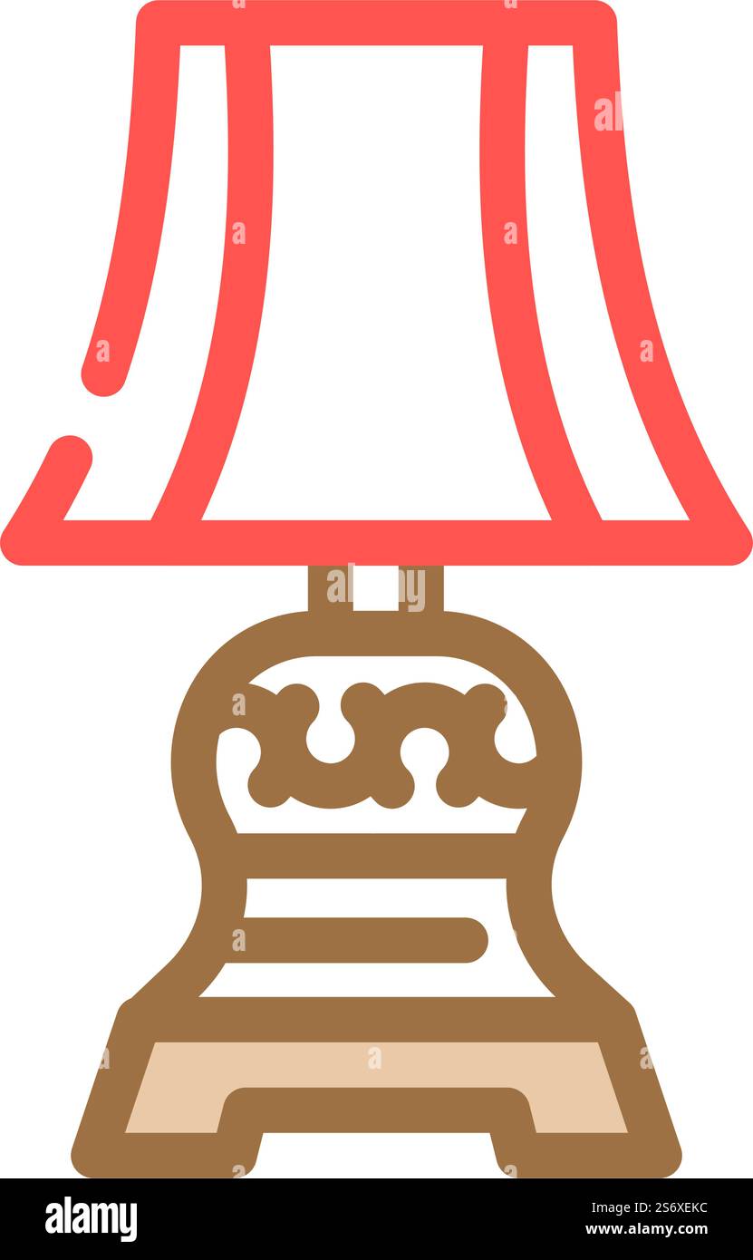vintage lamp color icon vector. vintage lamp sign. isolated symbol ...