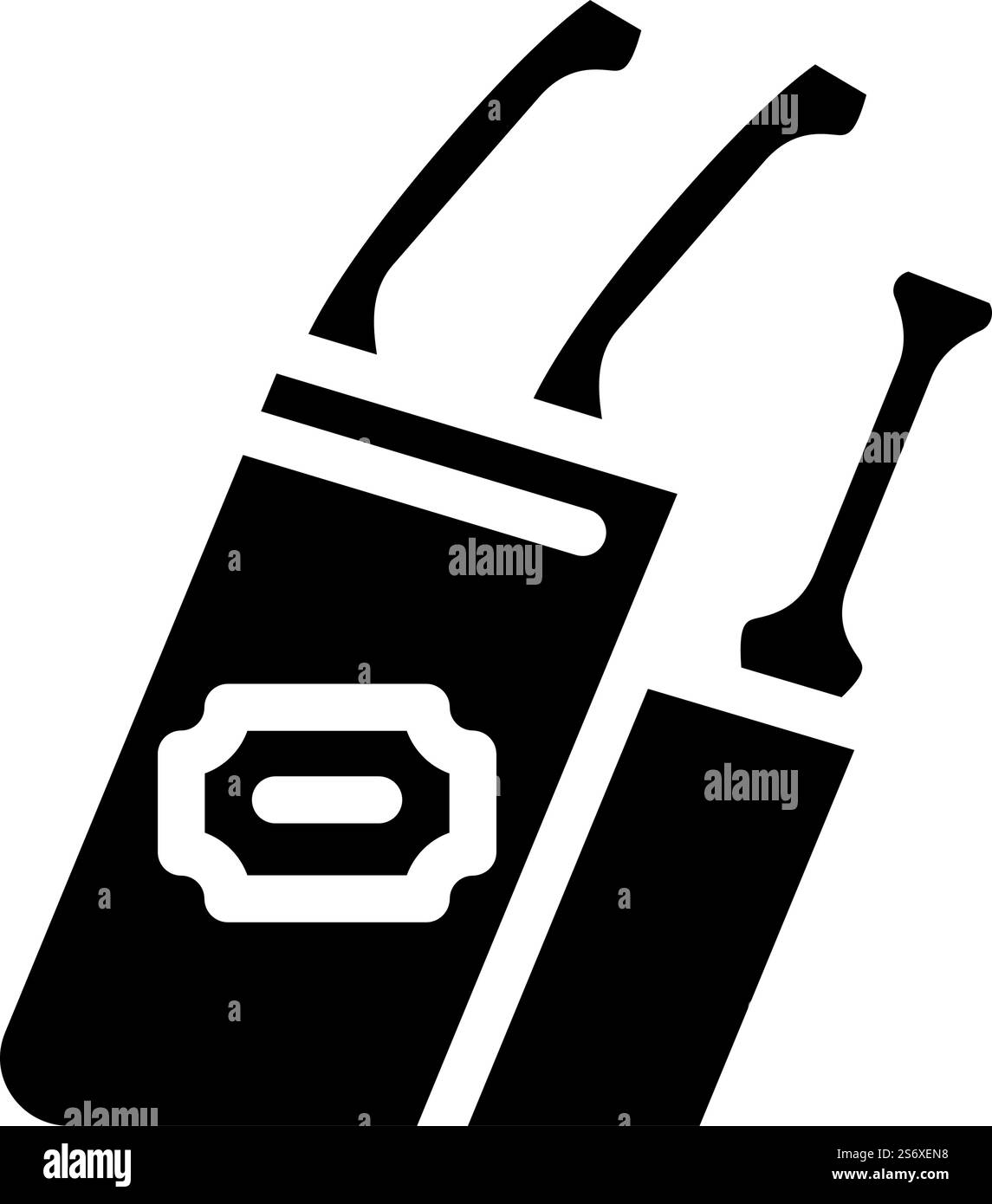 set of knives glyph icon vector. set of knives sign. isolated symbol ...