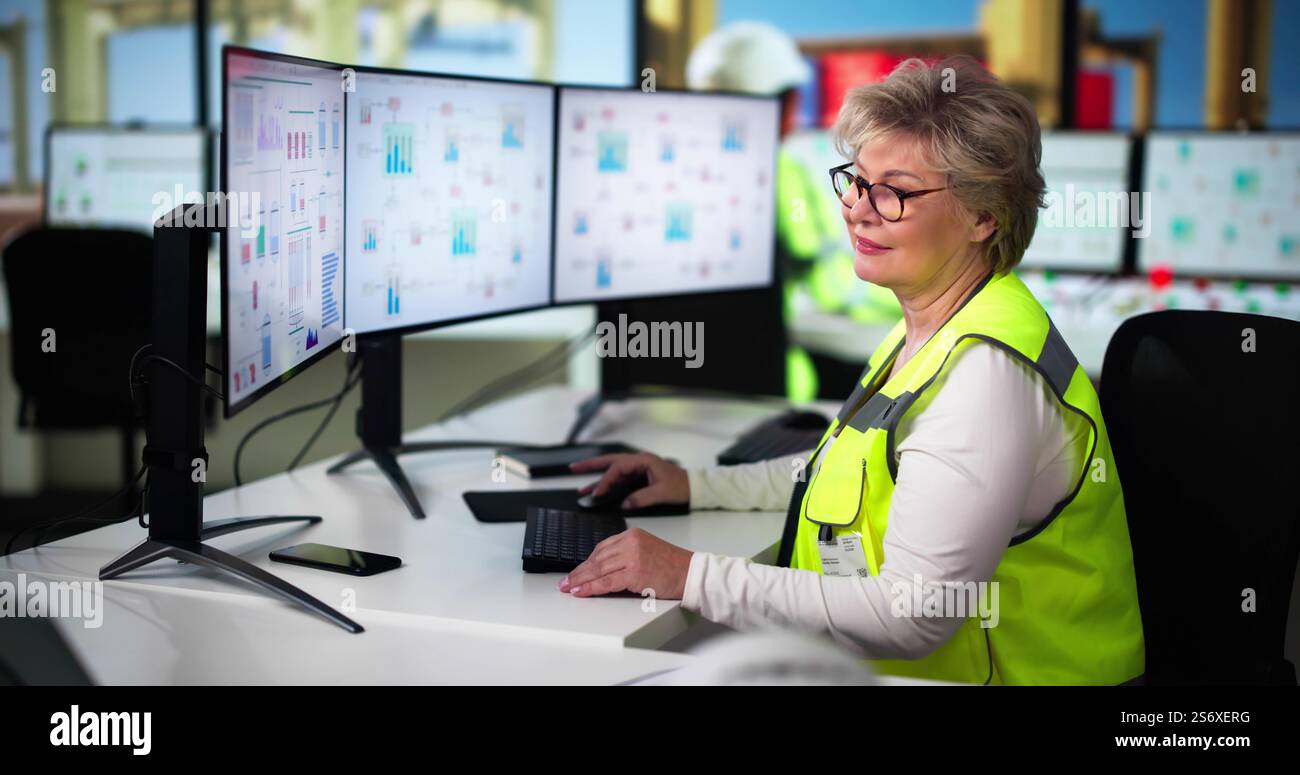 Logistic Ship Port Control Panel And Switch Board Stock Photo - Alamy